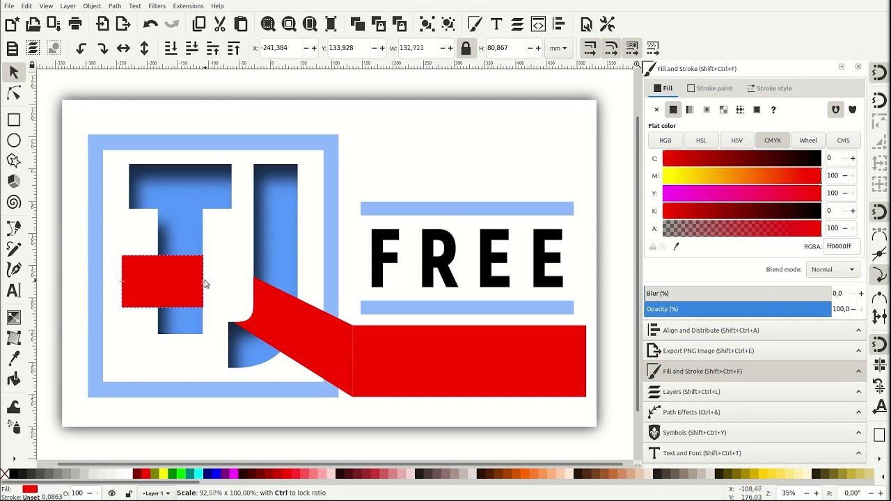 Inkscape | Ribbon Banner Over Under Effect - YouTube