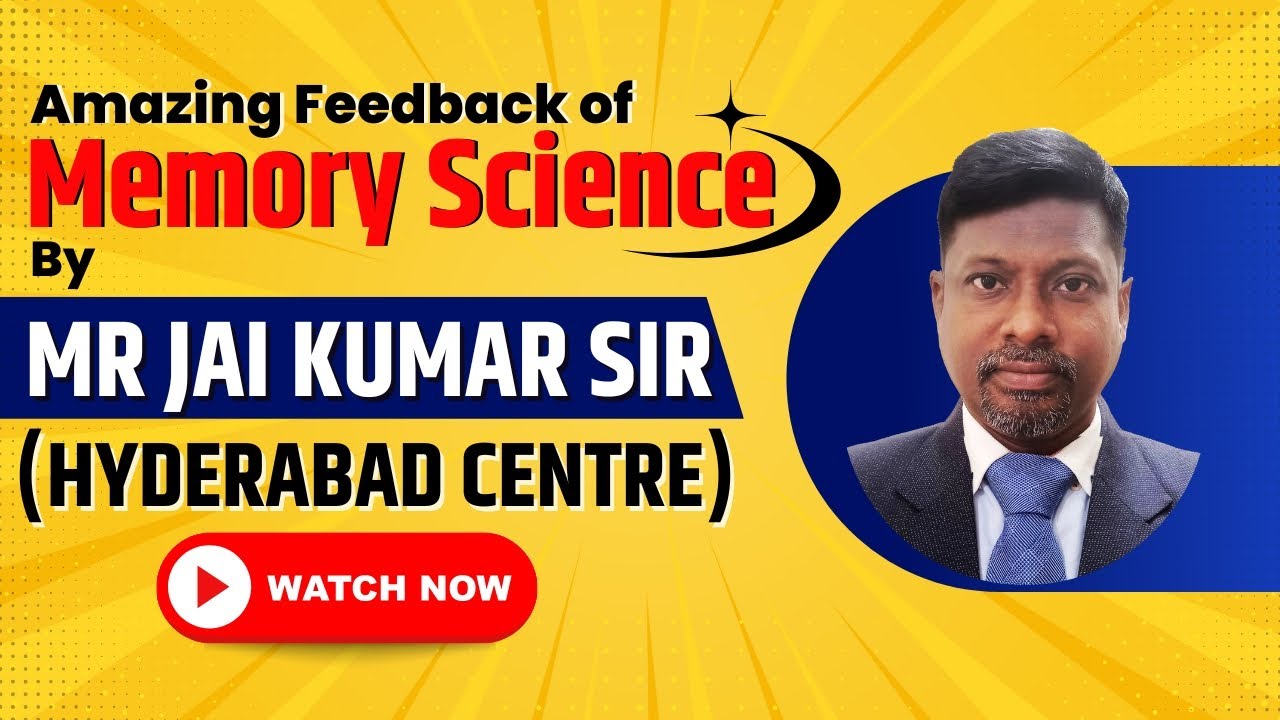 Amazing feedback of memory science by Mr Jai Kumar sir (Hyderabad ...