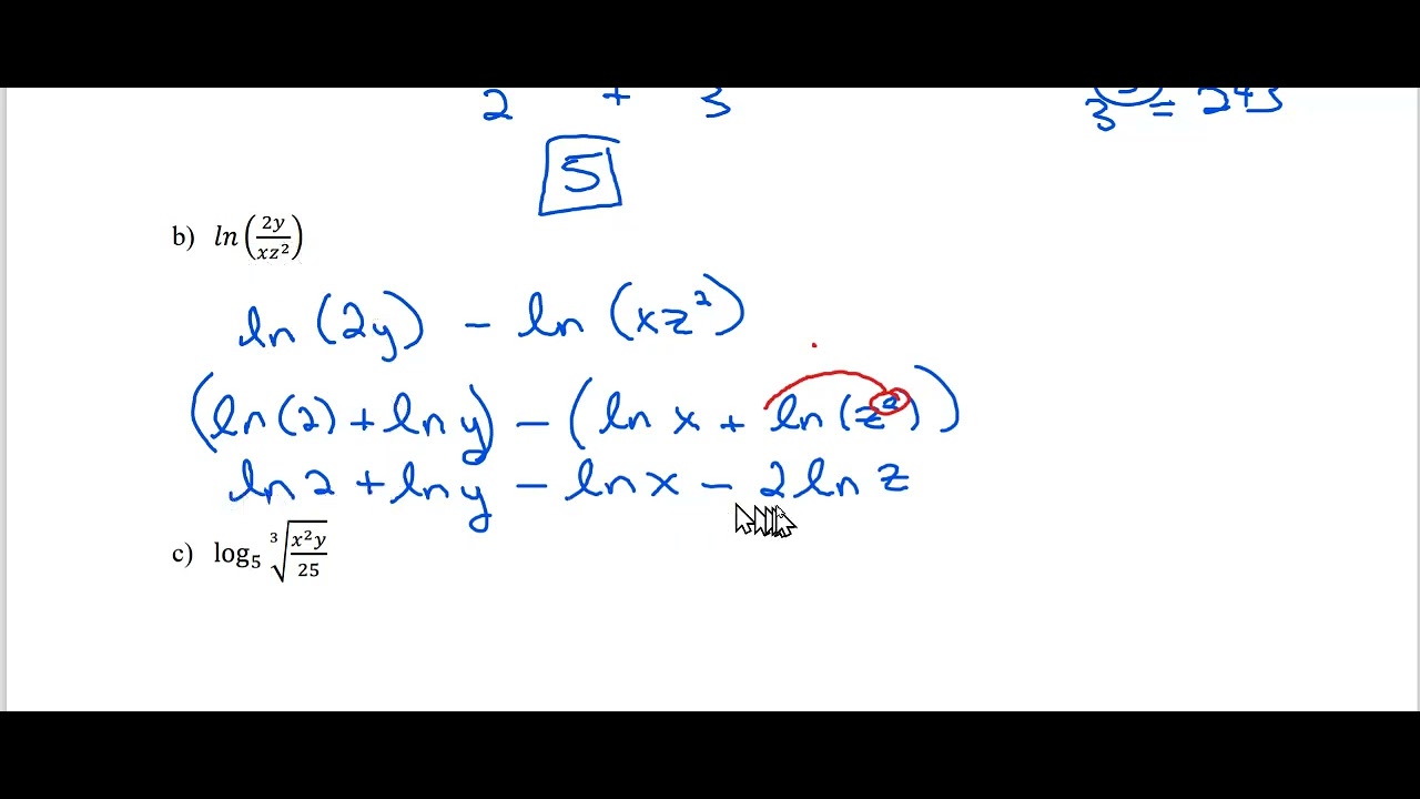 Properties of Logarithms - YouTube