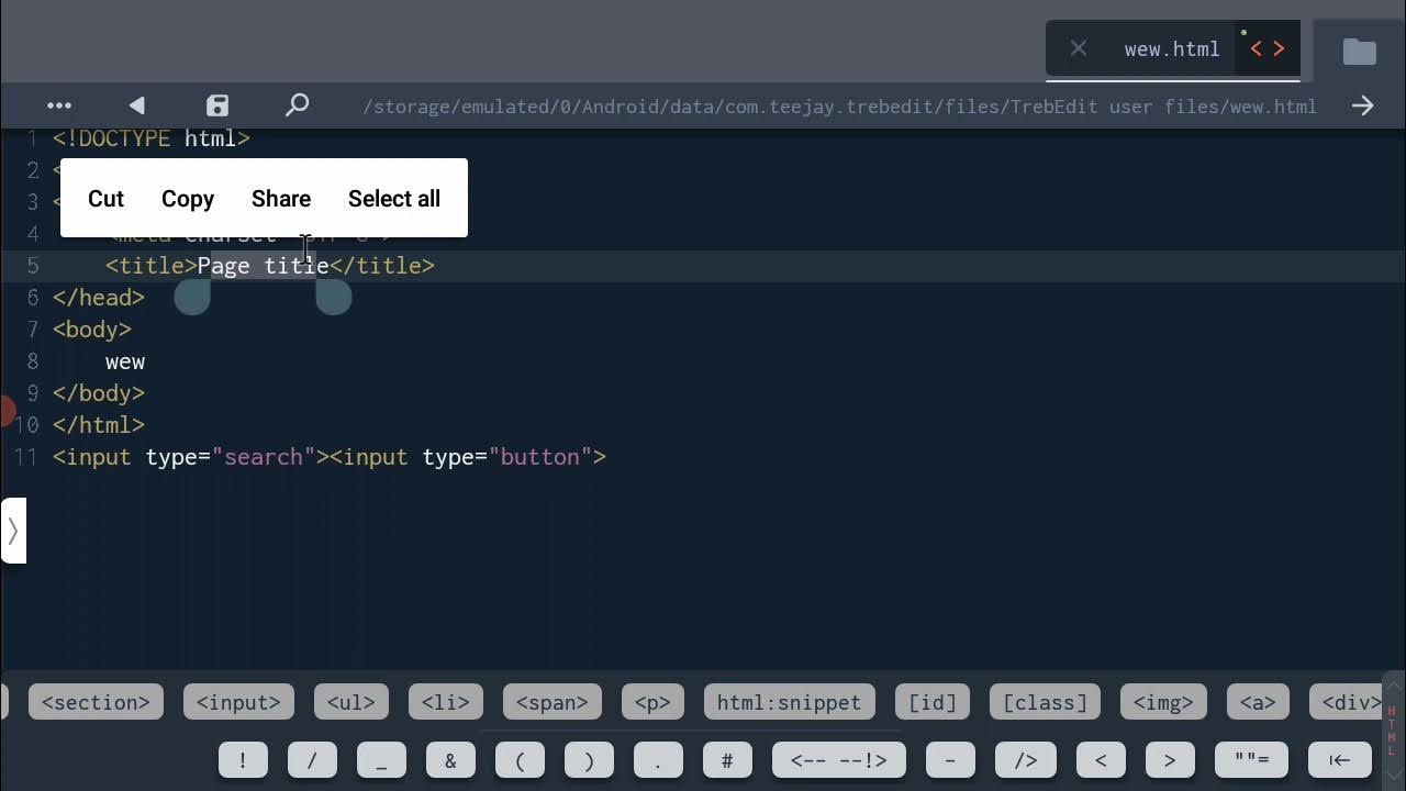 who to make HTML page on trebedit - YouTube