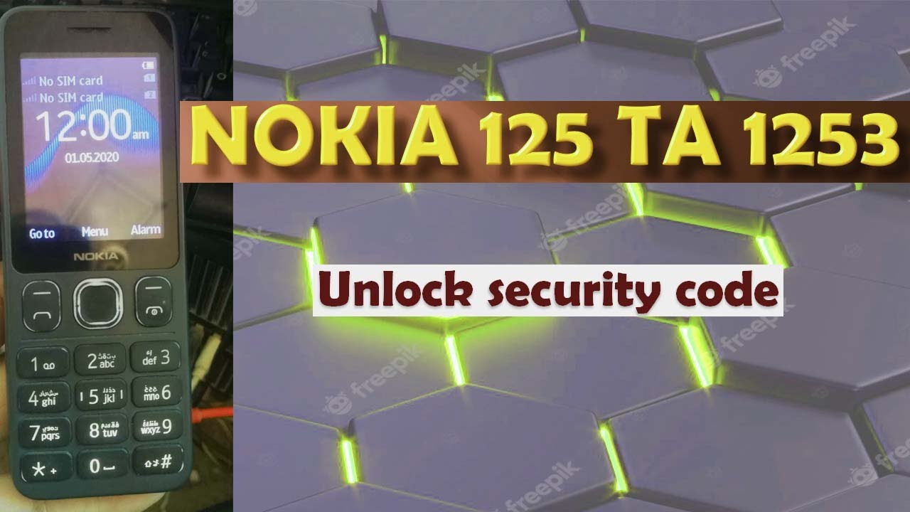 Nokia 125 ta-1253 unlock security code 🔓 by cm2 | nokia 125 ta 1253 ...