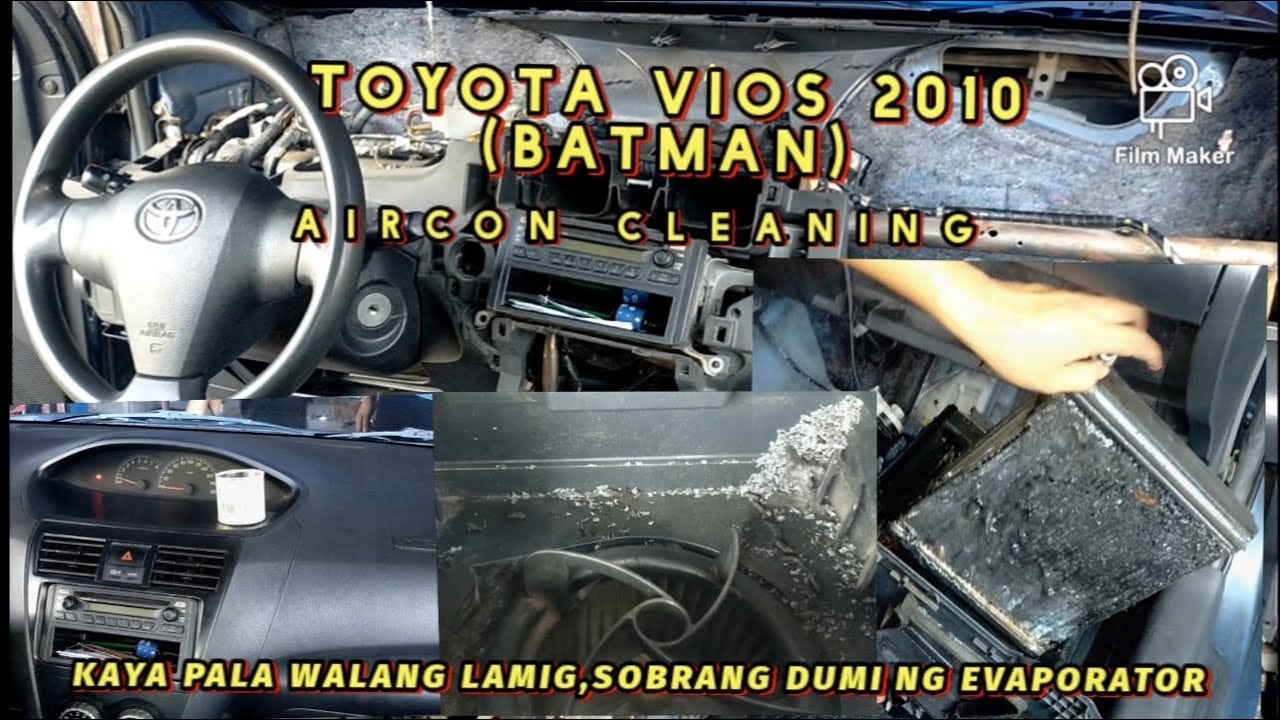 TOYOTA VIOS 2010(BATMAN),,PULL DOWN EVAPORATOR,AIRCON CLEANING@BENYONECHWORKS - YouTube