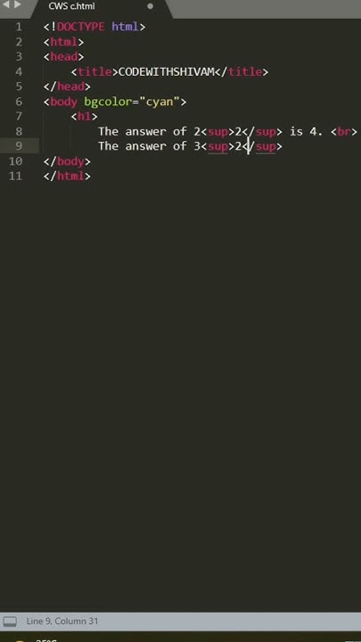 HTML Superscript Tag #tag #html #HTML_Superscript_Tag #Subscript_Tag ...