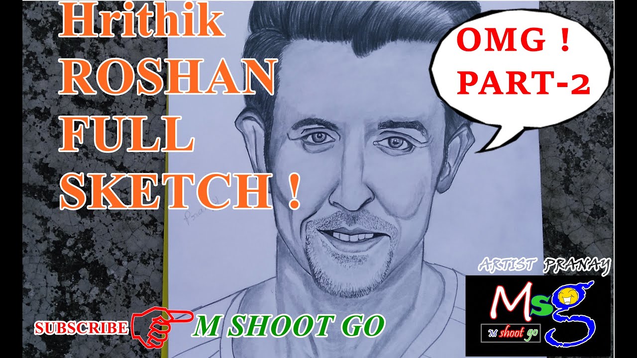my draw-53,how to draw Hrithik Roshan step by step (full sketch),# ...