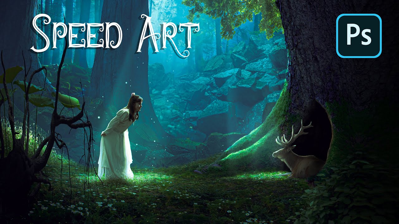 Fantasy Forest Photo Manipulation Speed Art Photoshop Tutorial - YouTube
