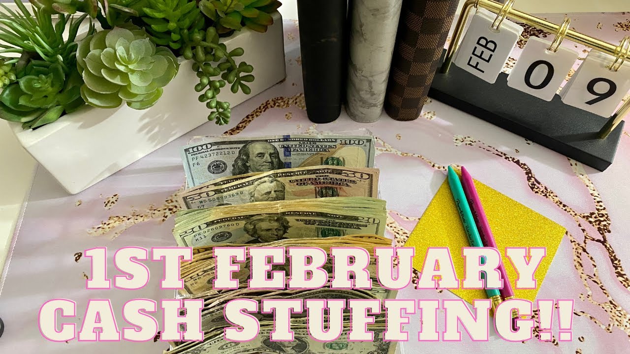 First Ever Cash Stuffing | February Paycheck #1 | $1330 - YouTube
