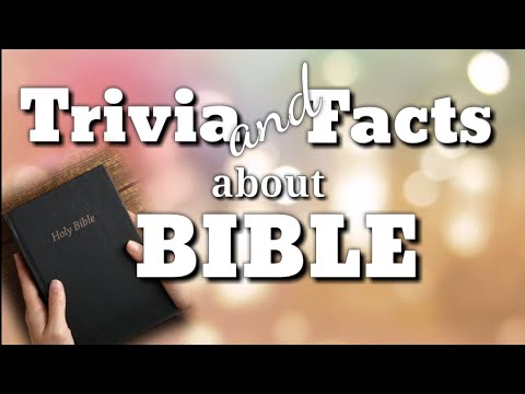 TRIVIA & FACTS ABOUT BIBLE (Tagalog) - YouTube