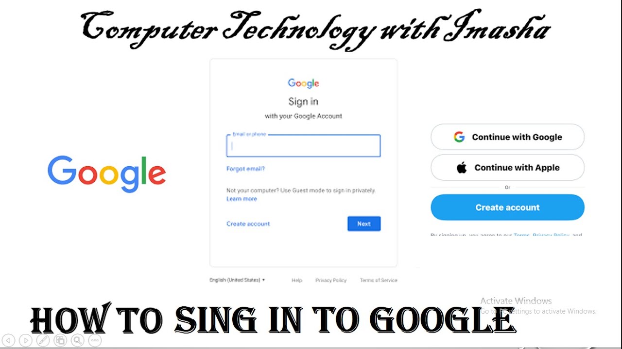 How to sing in to Google - YouTube