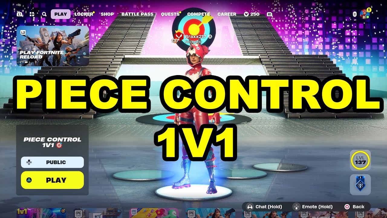 Fortnite Piece Control 1v1s!!! - YouTube