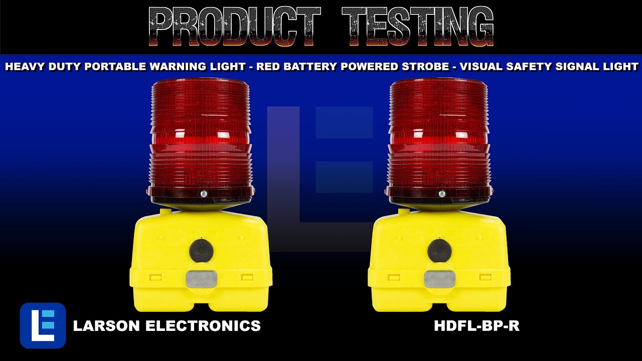 Heavy Duty Portable Warning Light - Red Battery Powered Strobe - Visual ...
