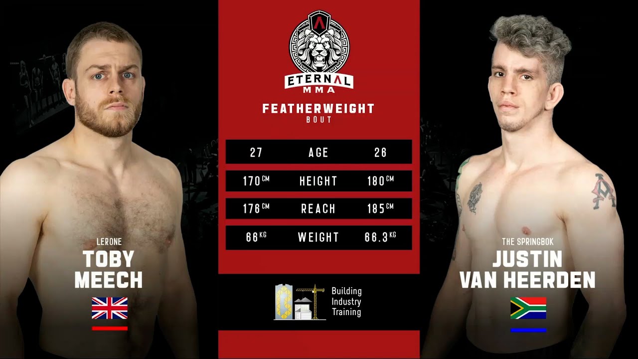 Eternal MMA 54 - Justin Van Heerden VS Toby Meech - MMA Fight Video ...