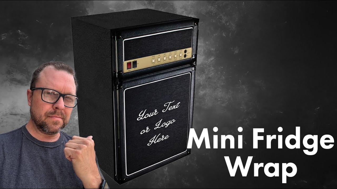 DIY Custom Amp Mini Fridge Wrap - YouTube