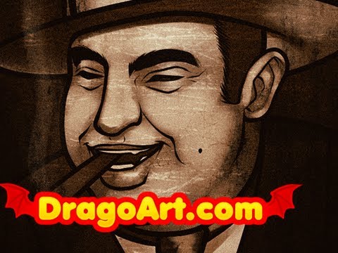 How to Draw Al Capone, Gangster Al Capone, Step by Step - YouTube
