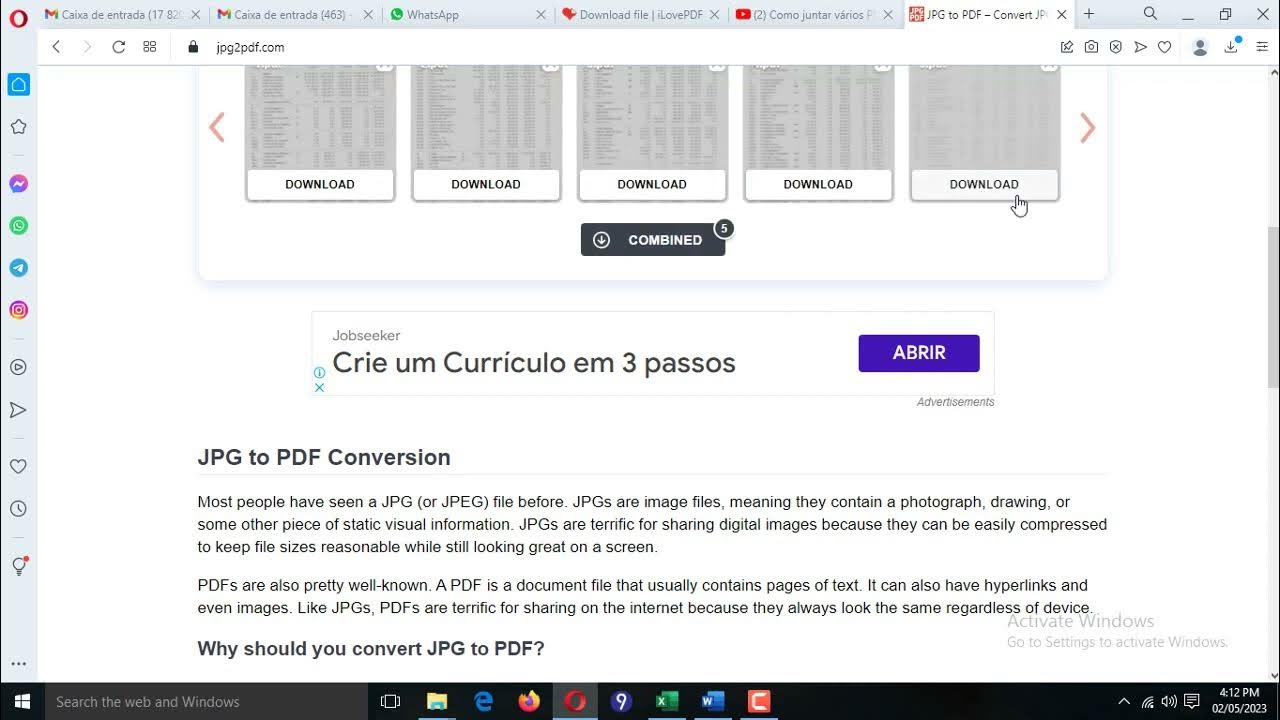 Como juntar varias paginas em uma so(PDF) - YouTube