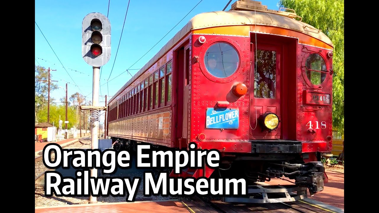 ⁴ᴷ Pacific Electric "Blimp" MU Coach at the Orange Empire Railway ...