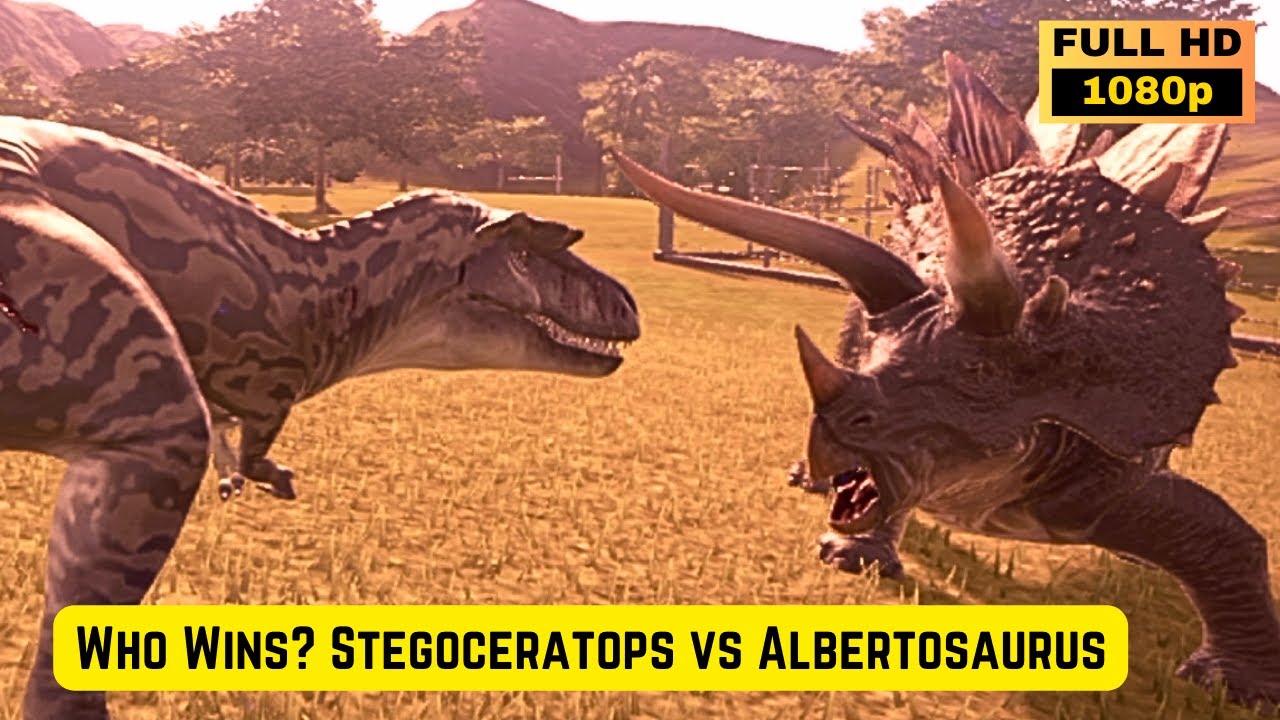 Who Wins Stegoceratops Vs Albertosaurus Jurassic World Evolution