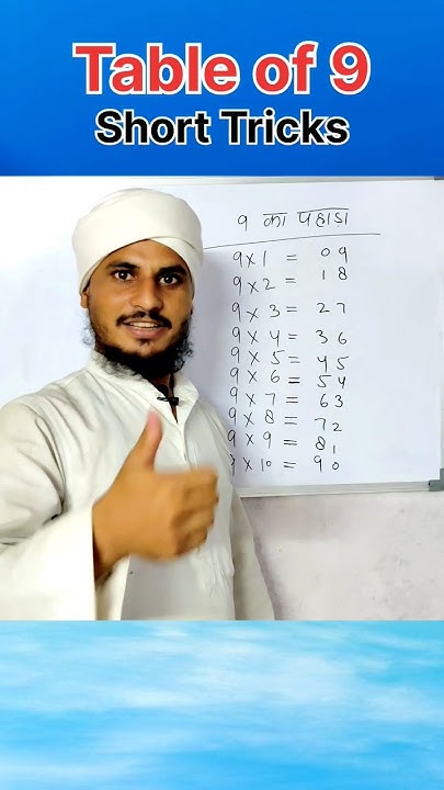 easy way to learn table of 9, short trick to remember table of 9 #shorts #basicmaths - YouTube