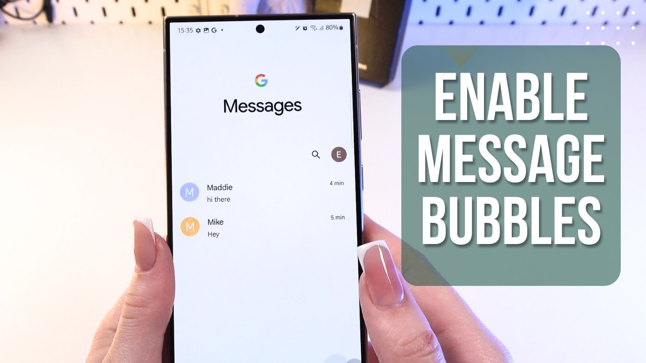 How to Enable Text Message Notification Bubbles on Samsung Galaxy S24 Ultra - YouTube