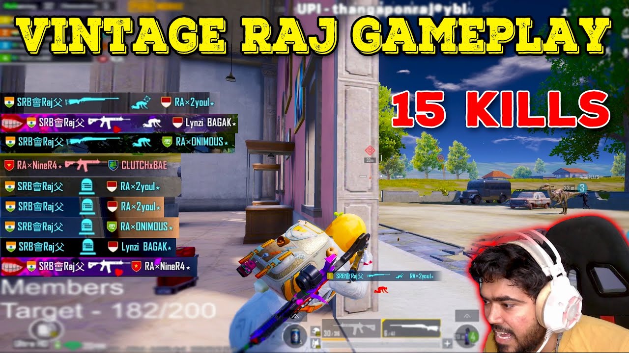 1 vs 4 Squadwipe by RAJ - 15 Solo Kills | Vintage RAJ Gameplay # ...