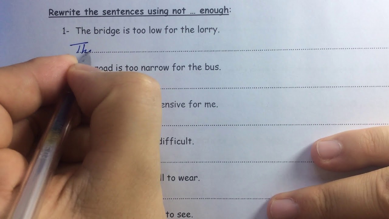 Too and not enough - YouTube