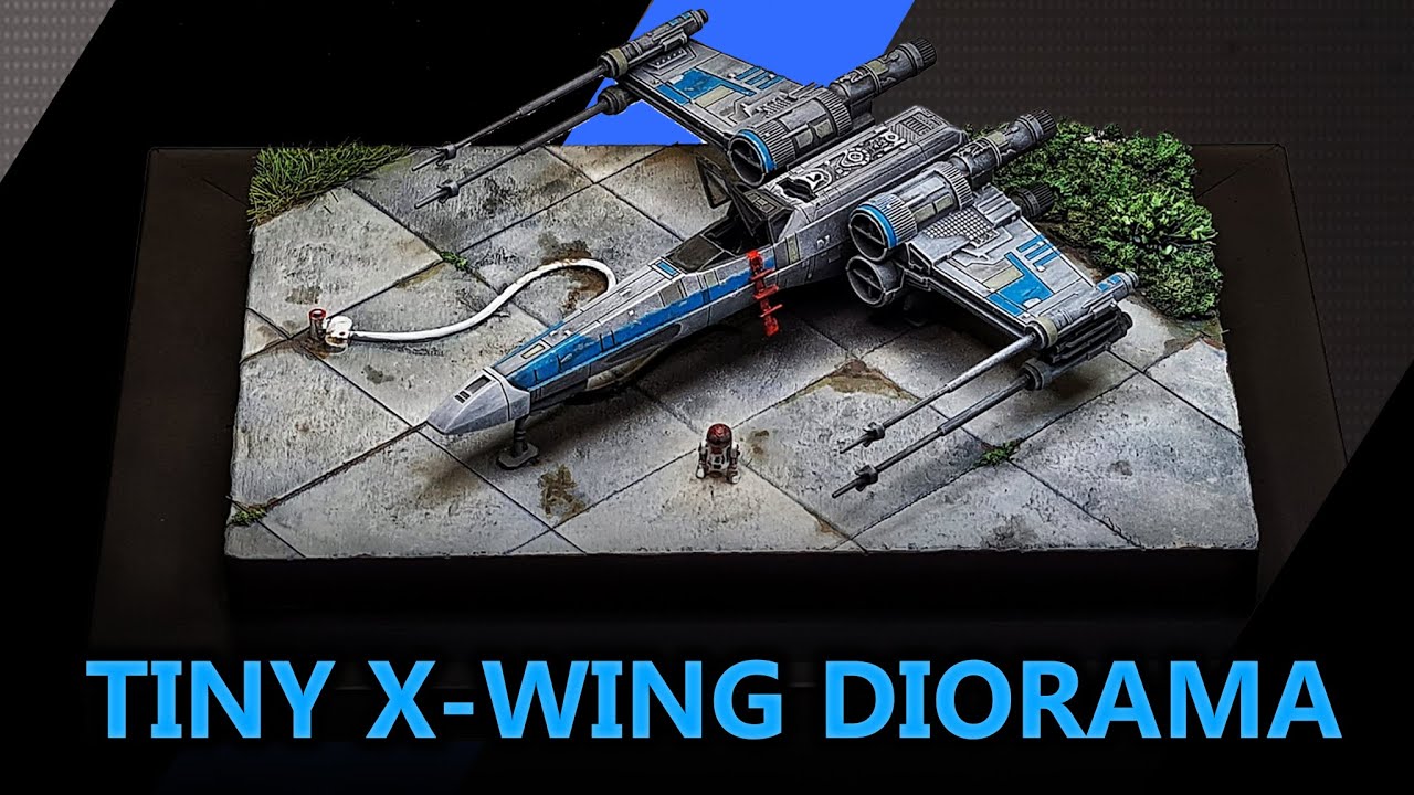 Tiny Star wars Xwing Diorama - YouTube