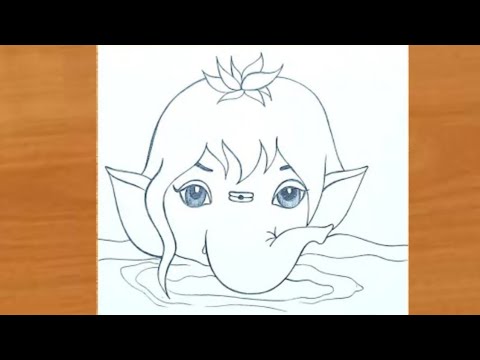 How to draw Baal Ganesha | lord ganesha drawing easy |Rosu arts |simple ...