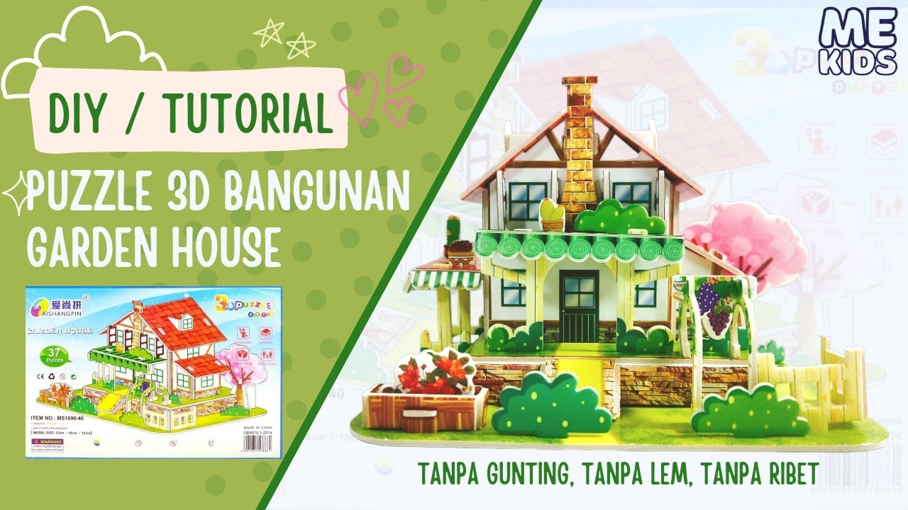 DIY - Puzzle 3D Bangunan Rumah yang Super lucu ️ 🧴 🤯 | Garden House 🏡 ...
