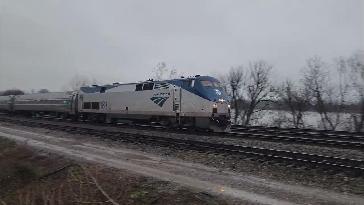 Amtrak P42DC 183 leads Northeast Regional Train 65 - YouTube