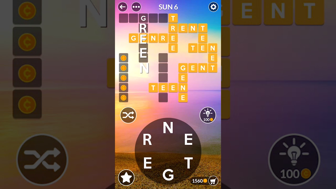 Wordscapes Sun 6 | Wordscapes Answers - YouTube
