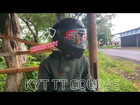 Riview Helm KYT TT Course Black Di Akhir Tahun | Helm Full Face Ringan | Helm Full Face KYT ...