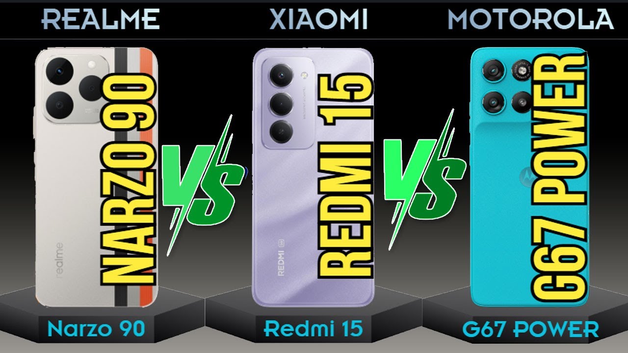 Realme Narzo 90 vs Redmi 15 vs Moto G67 Power 5G | Watch before buy ...