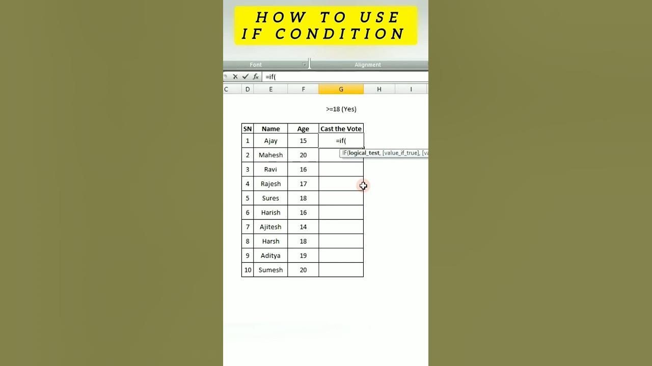 Excel If Formula Use Viral Exceltech Microsoftexcel Shots Excelgyan Shots Excelshortcuts