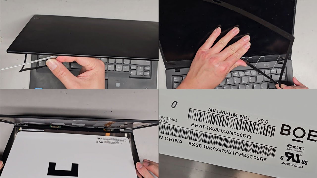 6th Generation ThinkPad X1 Carbon Screen Bezel Removal LCD Screen Model ...