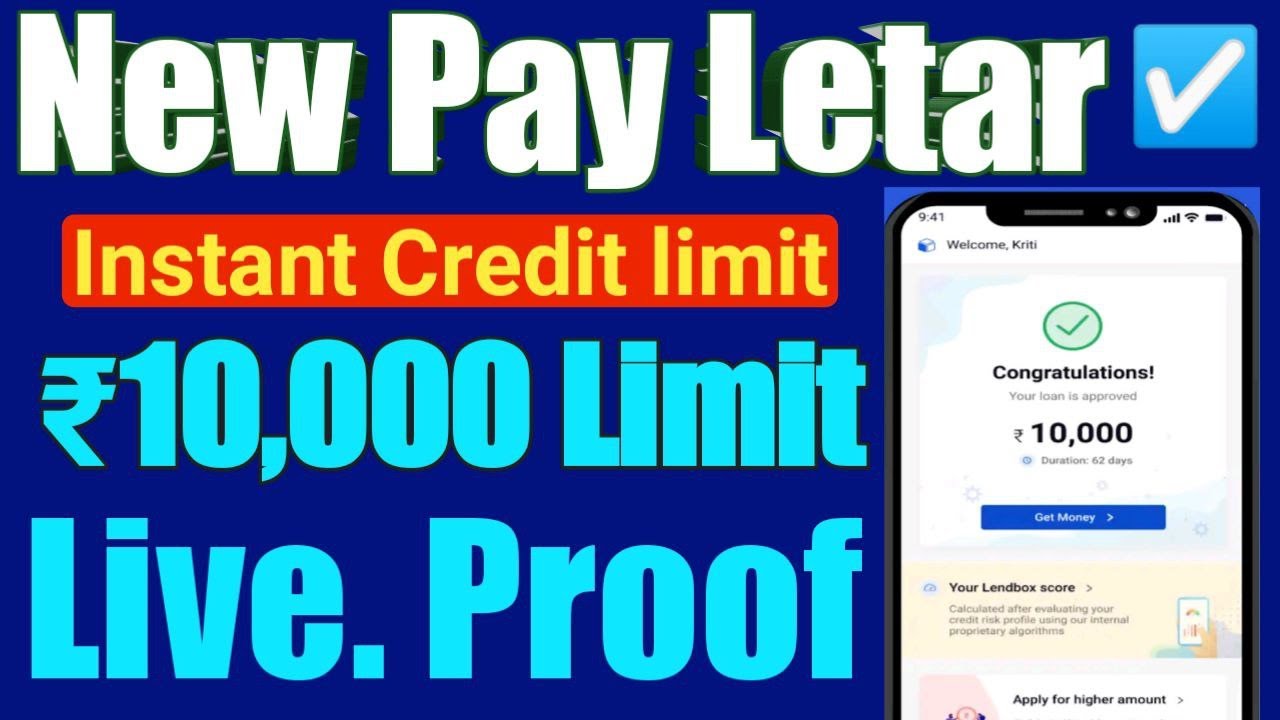 New Pay Later Instant Credit Limit Live Proof ₹10,000 Limit No CIBIL No ...