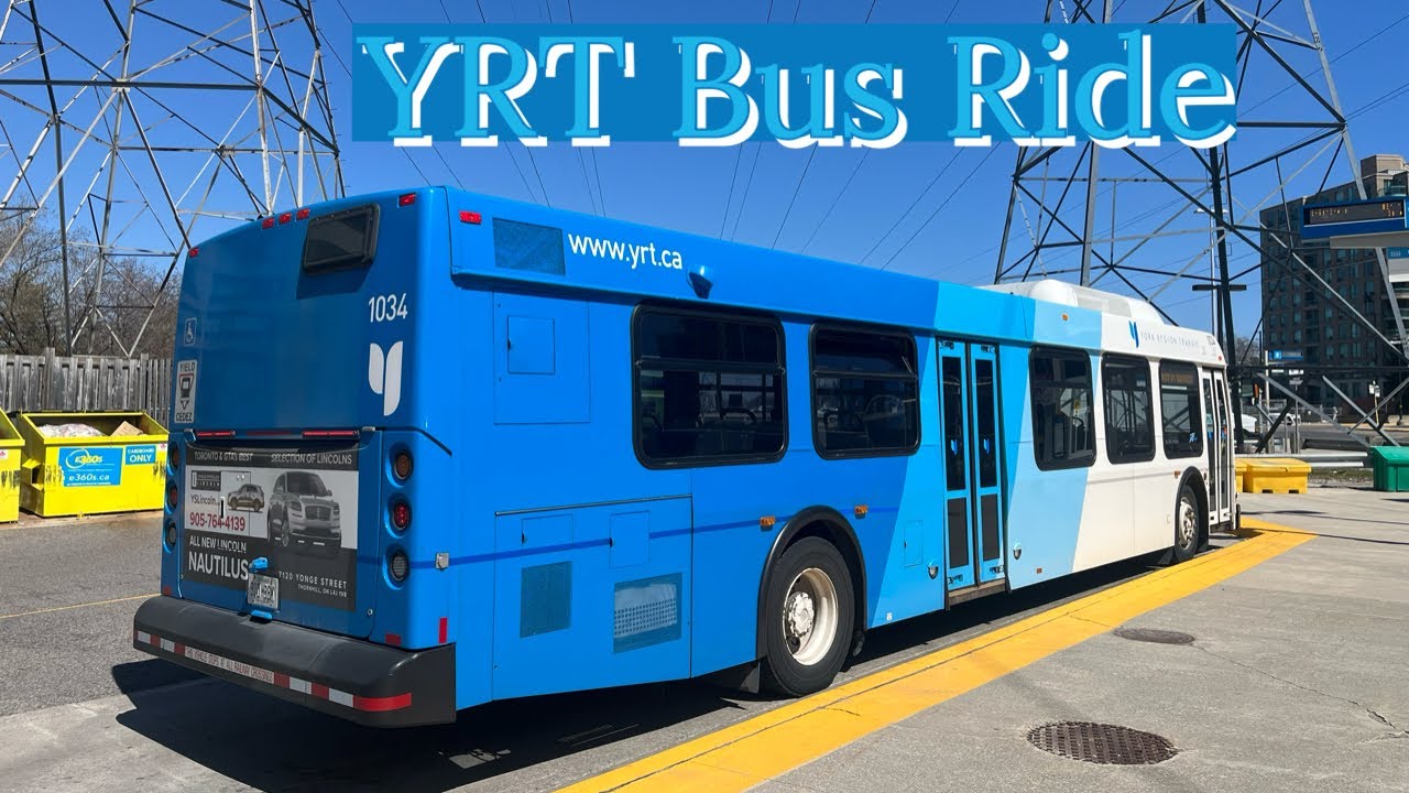 Vaughan YRT 77 Highway 7 Bus Ride - Promenade to Finch Terminal 4/25 ...