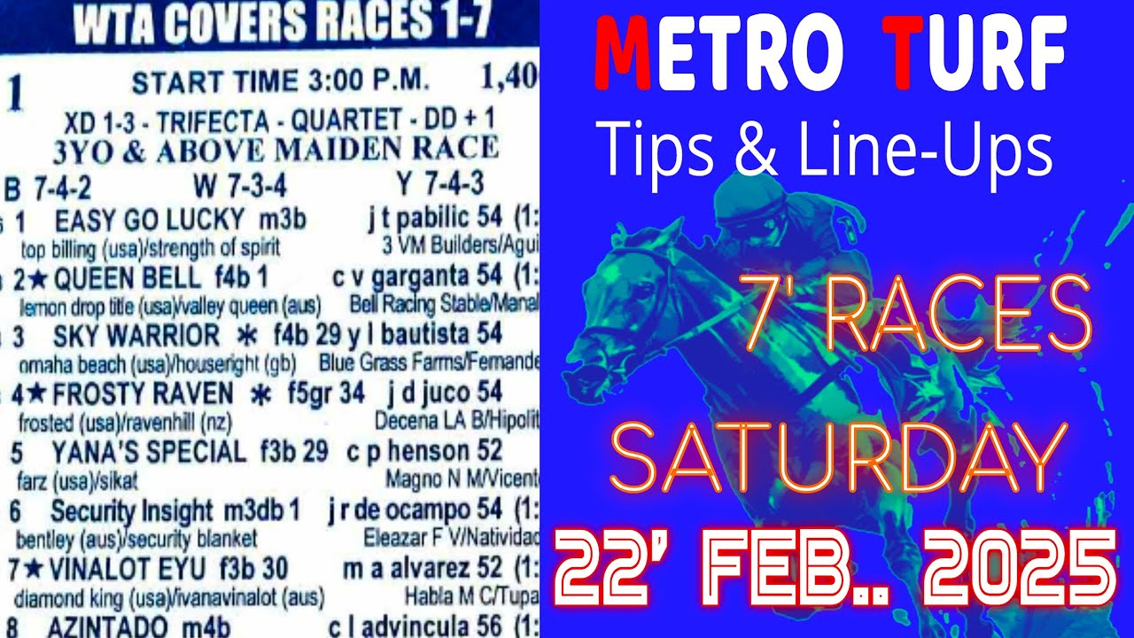 MMTCI LIVE RACING KARERA TIPS FOR SATURDAY | FEB. 22, 2025 | 3:00 PM ...