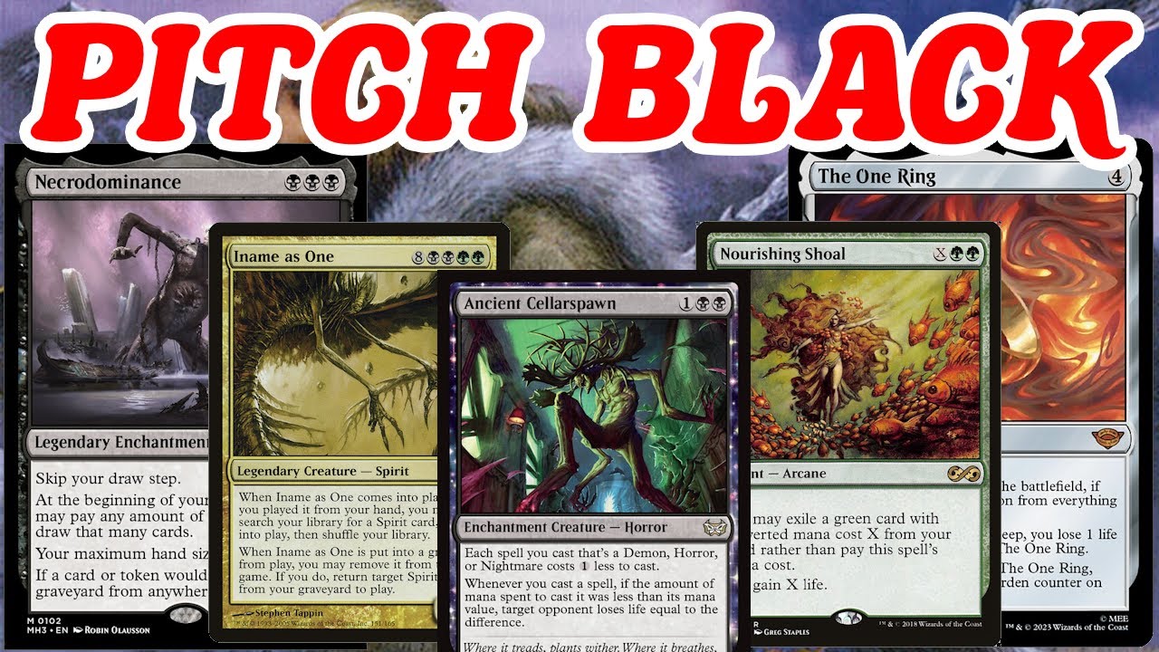 PITCH BLACK! Legacy Necrodominance and Ancient Cellarspawn Combo deck MTG - YouTube