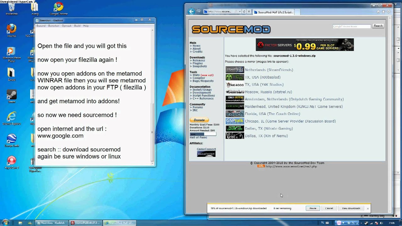 How to upload Sourcemod&Metamod - YouTube