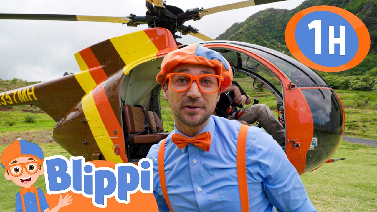Blippi's Hawaii Helicopter Adventure | Blippi Painting for Kids ...