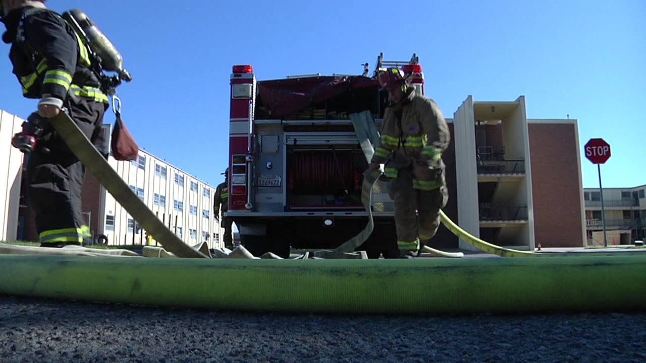 San Diego Fire Department 2 1/2 inch Exposure lines Hose Lay - YouTube