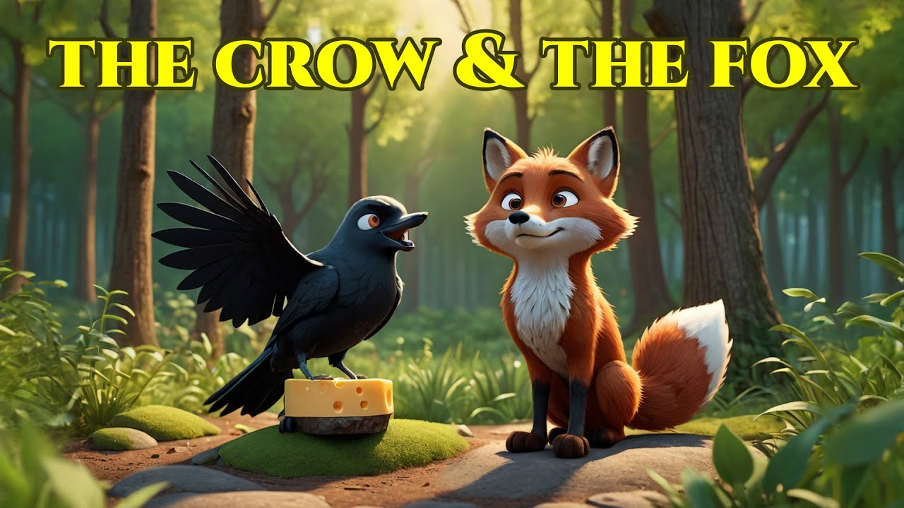 The Crow and the Fox | Short story in English - YouTube