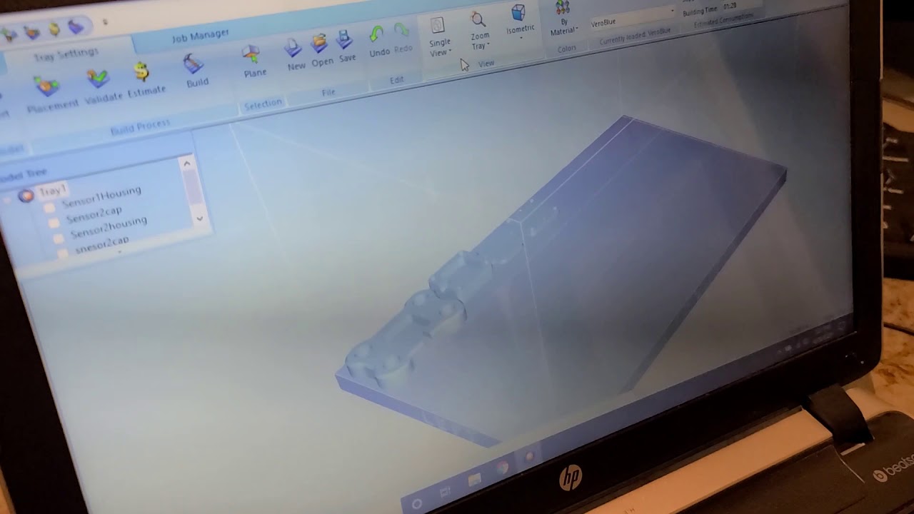 3D printing Objet 30 - Step 2 of 3 (Add items to Objet Studio) - YouTube