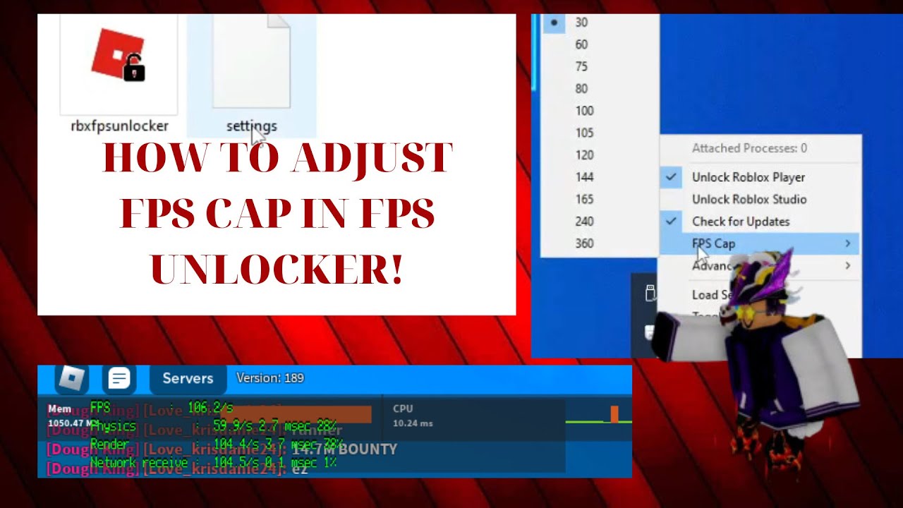 HOW TO ADJUST FPS CAP IN ROBLOX FPS UNLOCKER!| Dat KG - YouTube