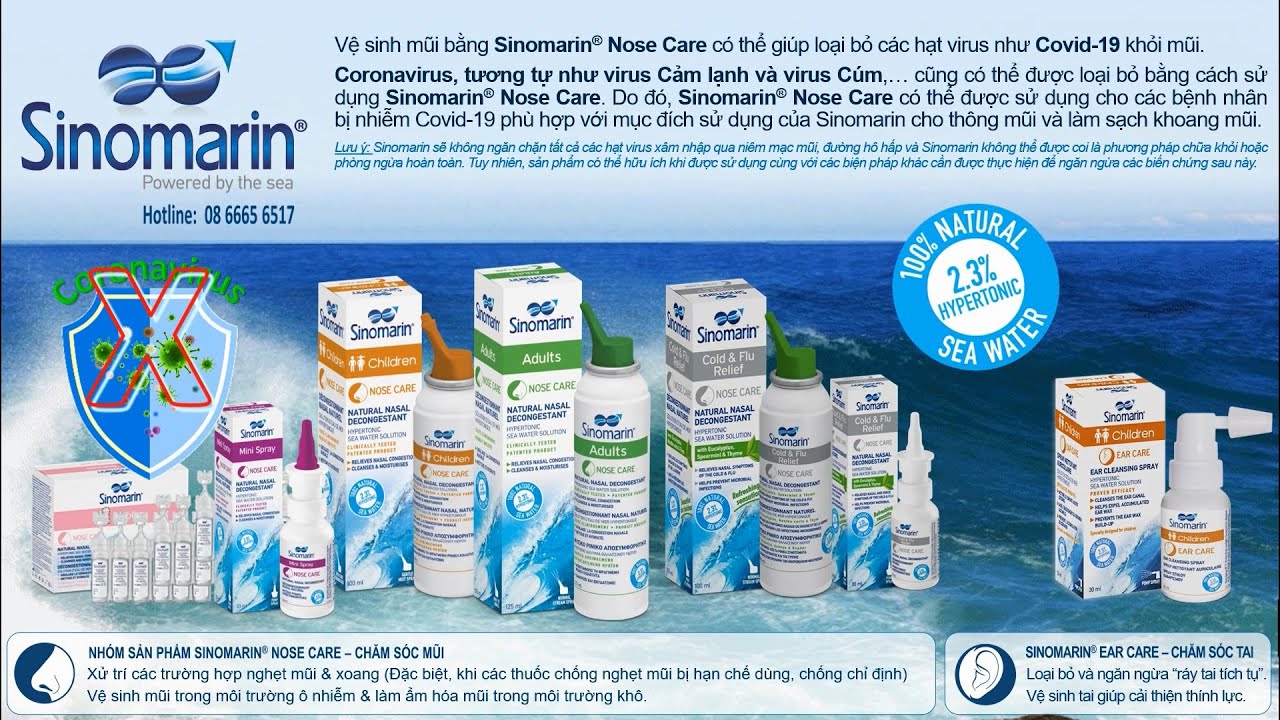 Sinomarin Nose Care - Xịt vệ sinh mũi mùa dịch virus đường hô hấp - YouTube