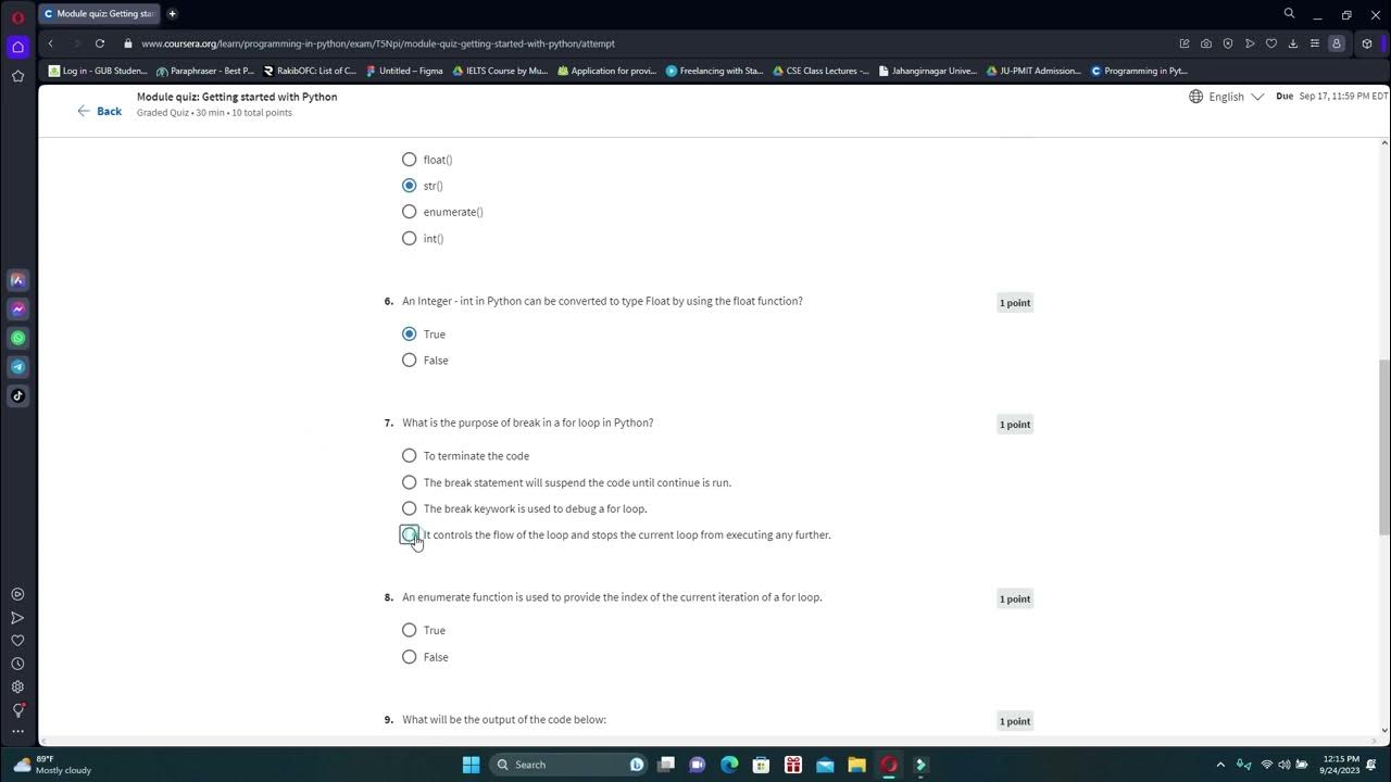 Module quiz: Getting started with Python Coursera answers | Programming ...