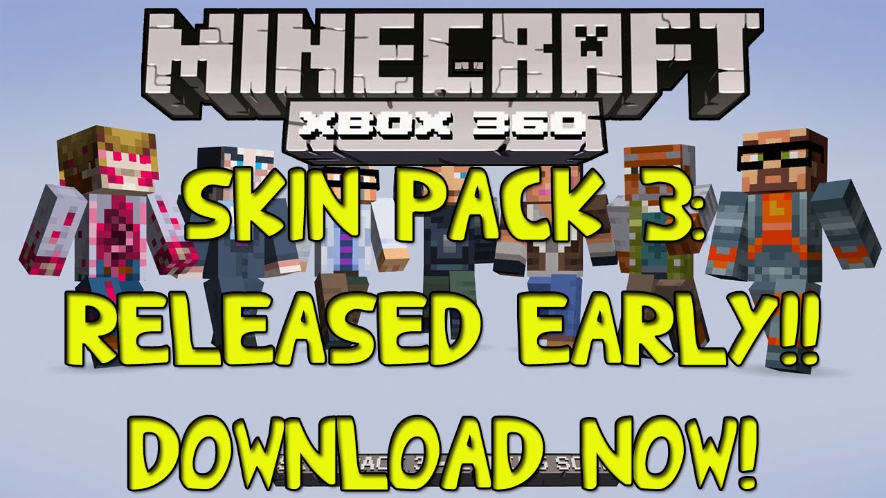 Minecraft - Xbox 360: Skin Pack 3 EARLY RELEASE!! - Skin Pack 3 Review ...