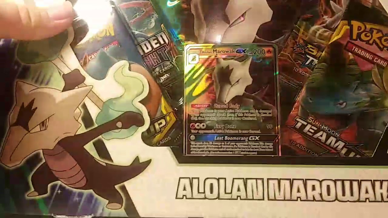 Opening a Alolan Marowak GX Box - YouTube