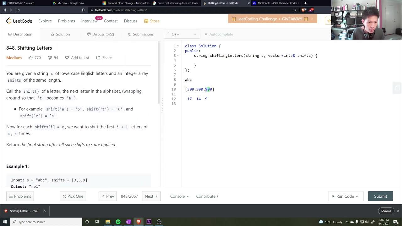 848. Shifting Letters - Daily Leetcode (Day 67) - YouTube