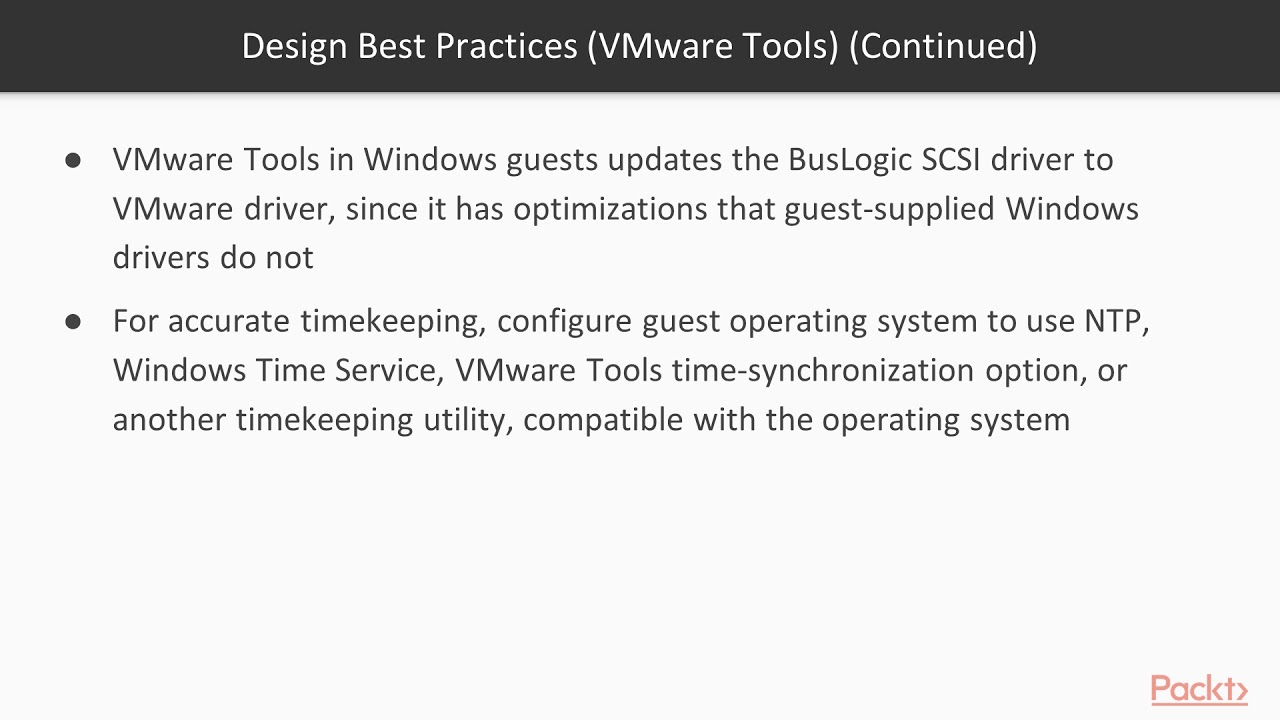 Hands-On VMware vSphere 6.x Datacenter Design: VMware Tools | packtpub ...