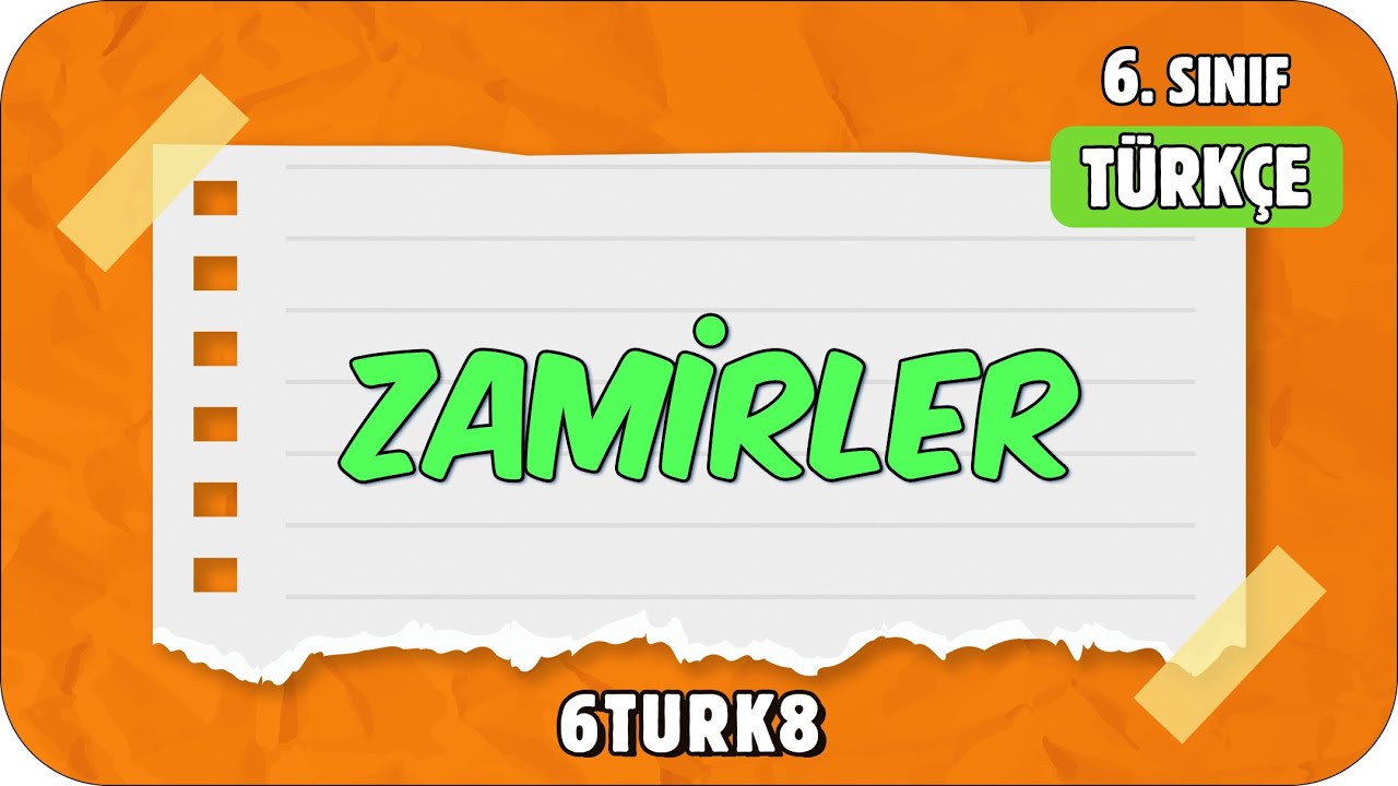 Zamirler 📙 6. Sınıf Türkçe #2024 - YouTube